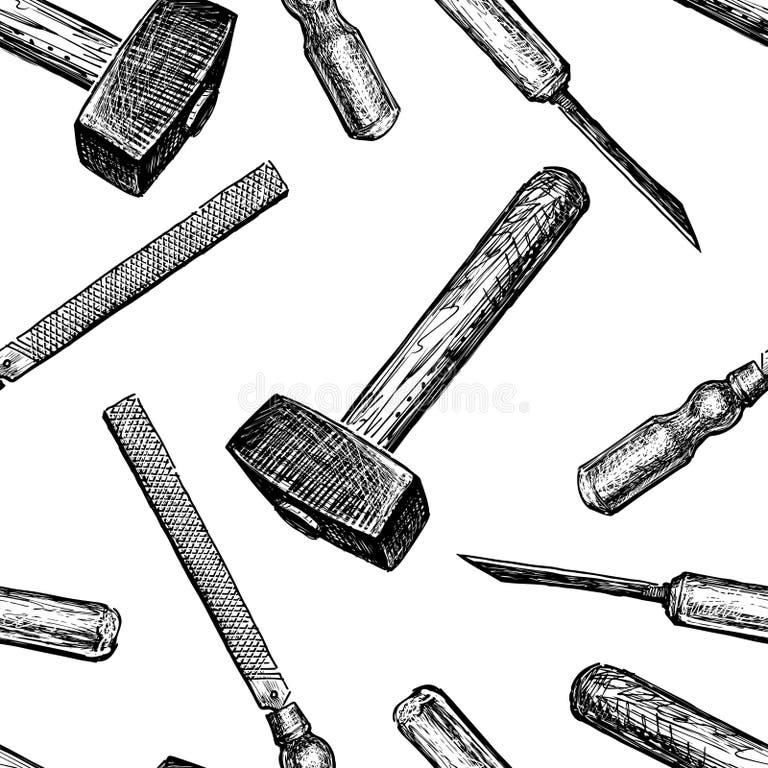 Hammer Chisel Sketch Stock Illustrations – 342 Hammer Chisel Sketch ...