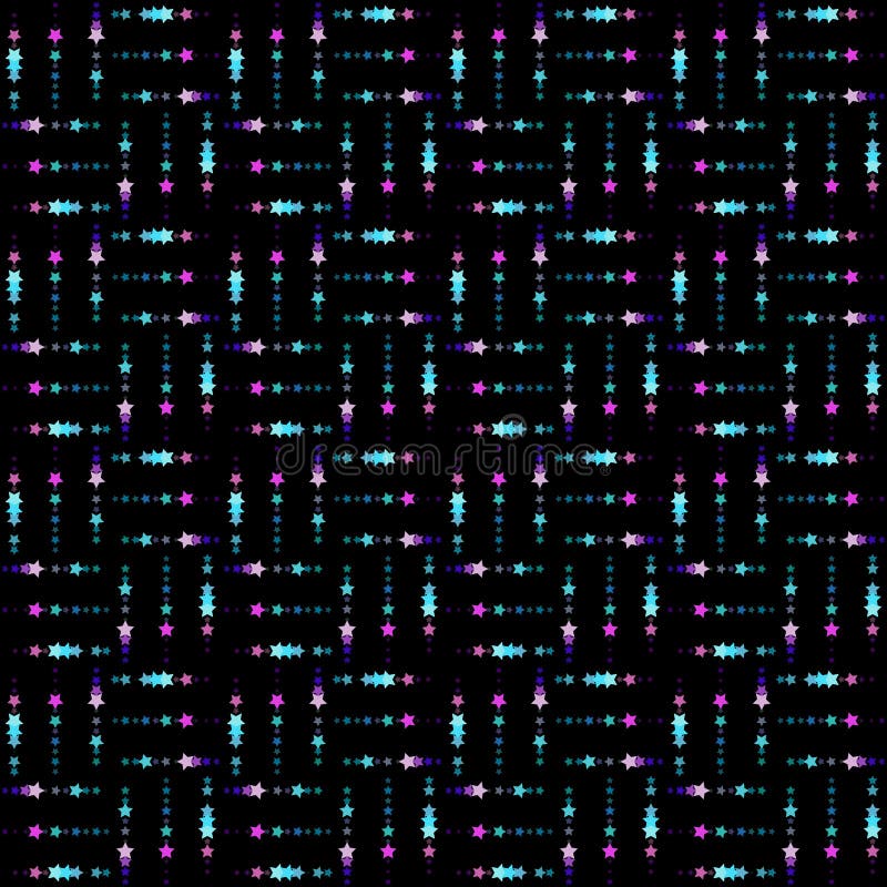 Seamless Background with Small and Large Scale Stars. Repeat, Endless ...