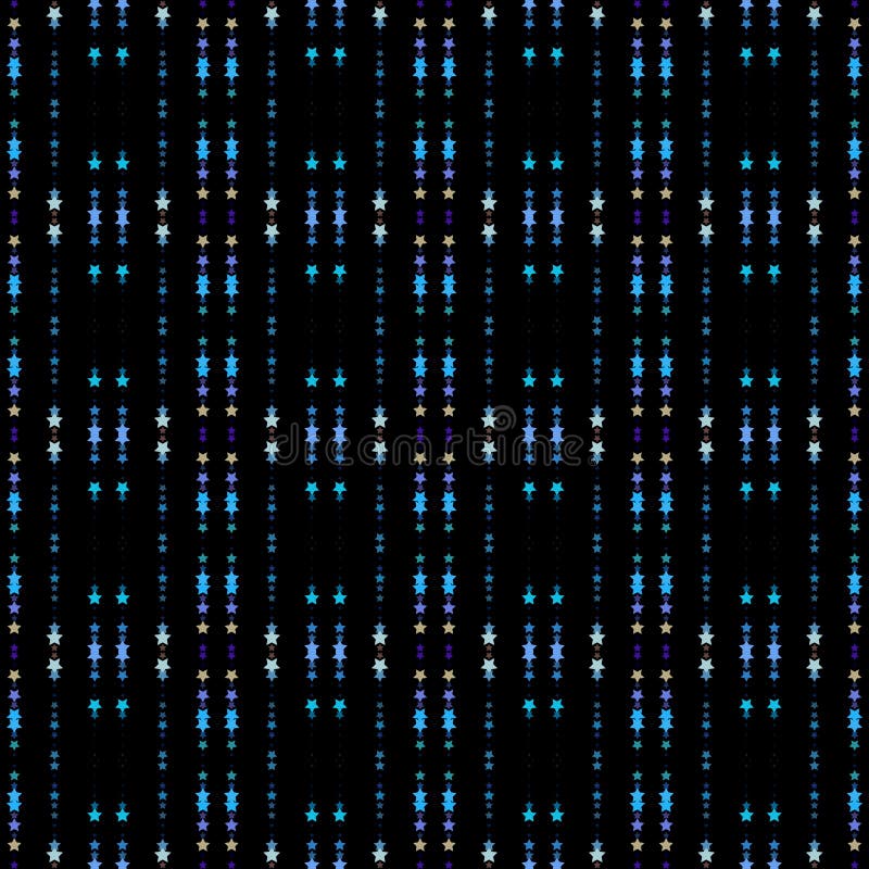 Seamless Background with Small and Large Scale Stars. Repeat, Endless ...