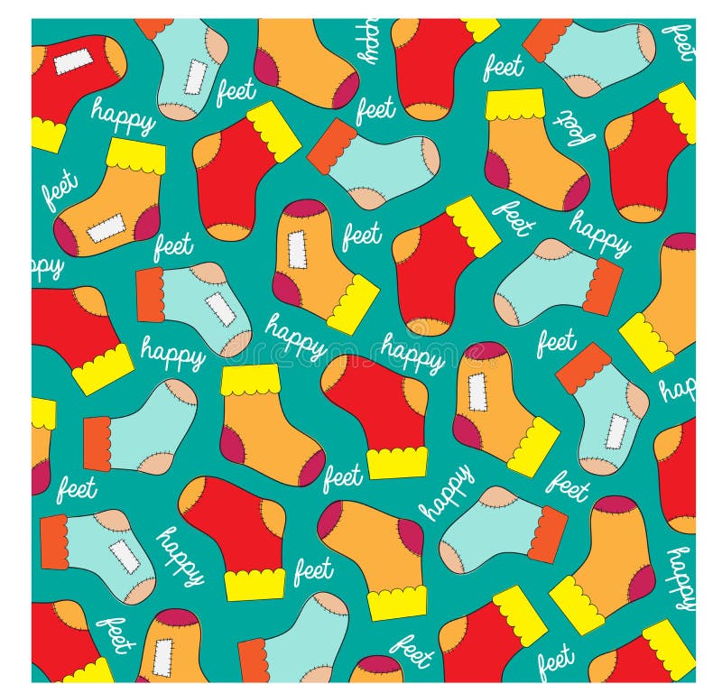 Seamless Background with Socks Stock Vector - Illustration of creative ...