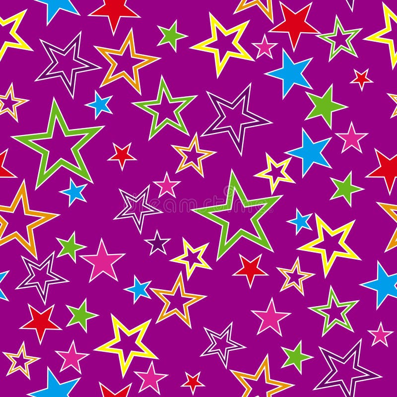 Stars Background Seamless Pattern Stock Illustration - Illustration of ...