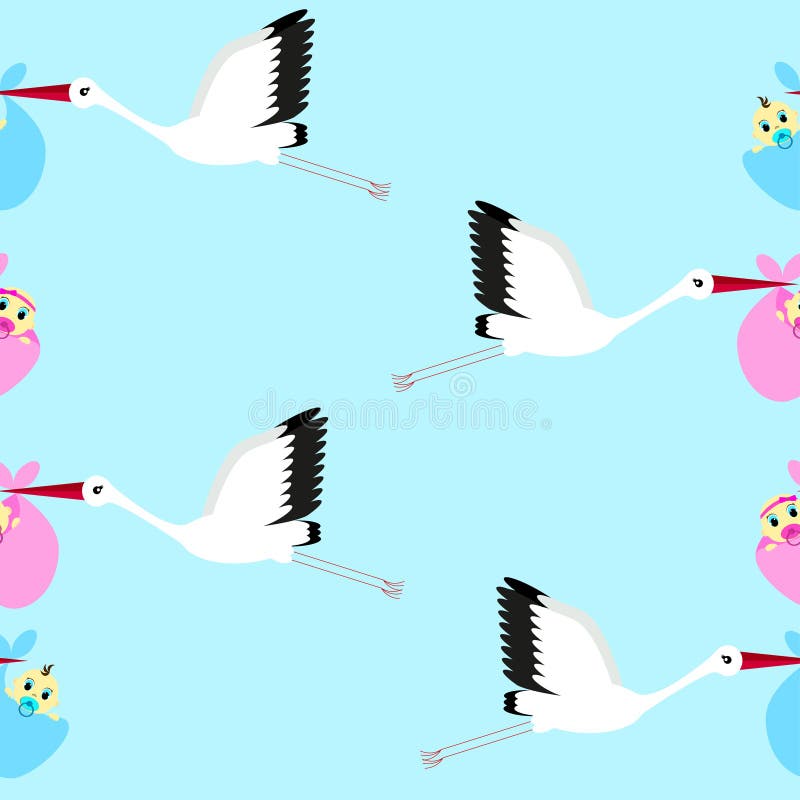 Storks Babies Stock Illustrations – 87 Storks Babies Stock ...