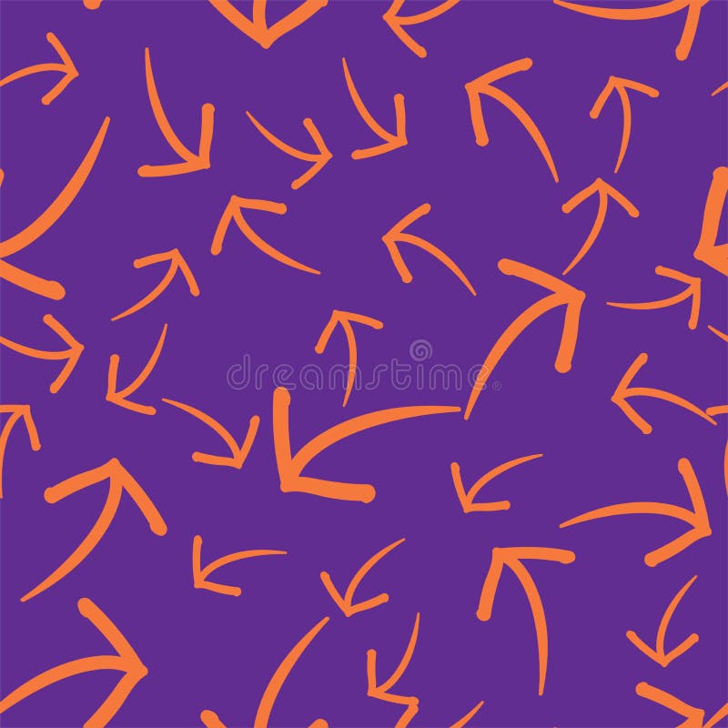 Seamless Background with Stylized Chaotic Arrows. Stock Illustration ...