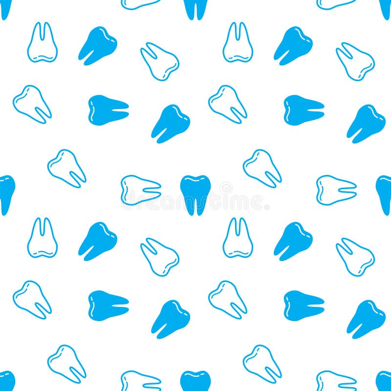 Seamless Background with Teeth. Vector Illustration Stock Illustration ...