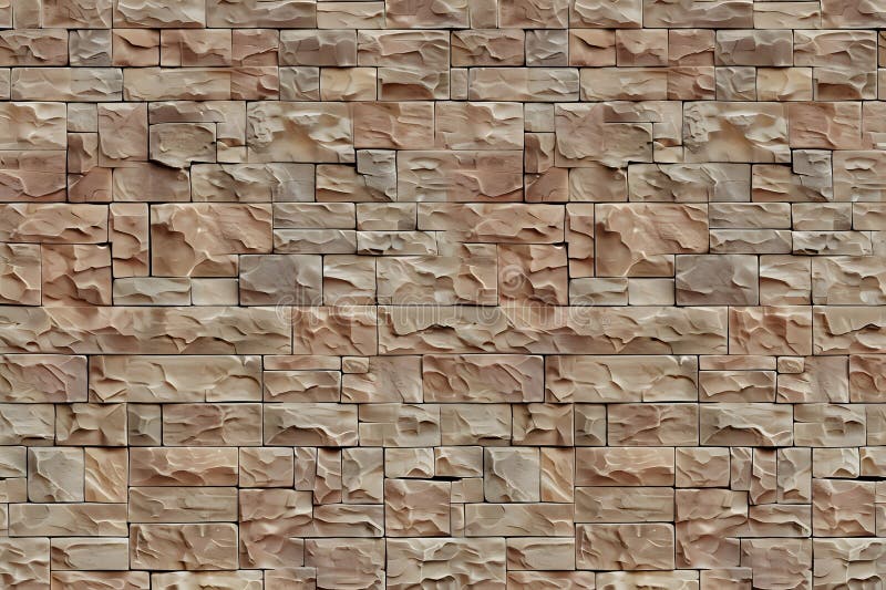 Seamless Light Brown Stone Wall Texture Stock Illustration ...