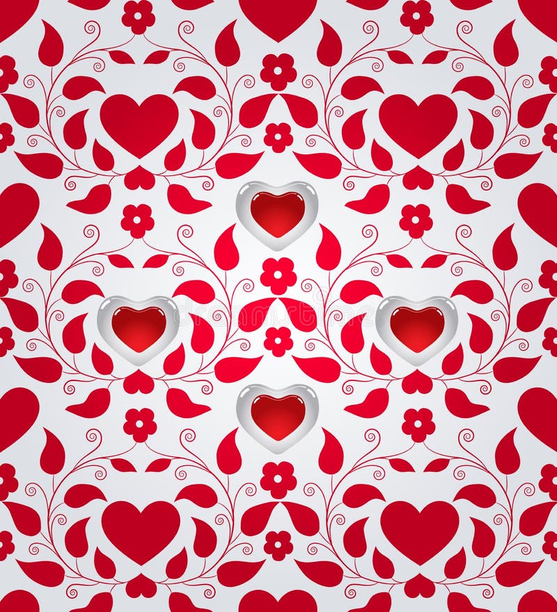 Seamless Background for Valentine S Day Stock Vector - Illustration of ...