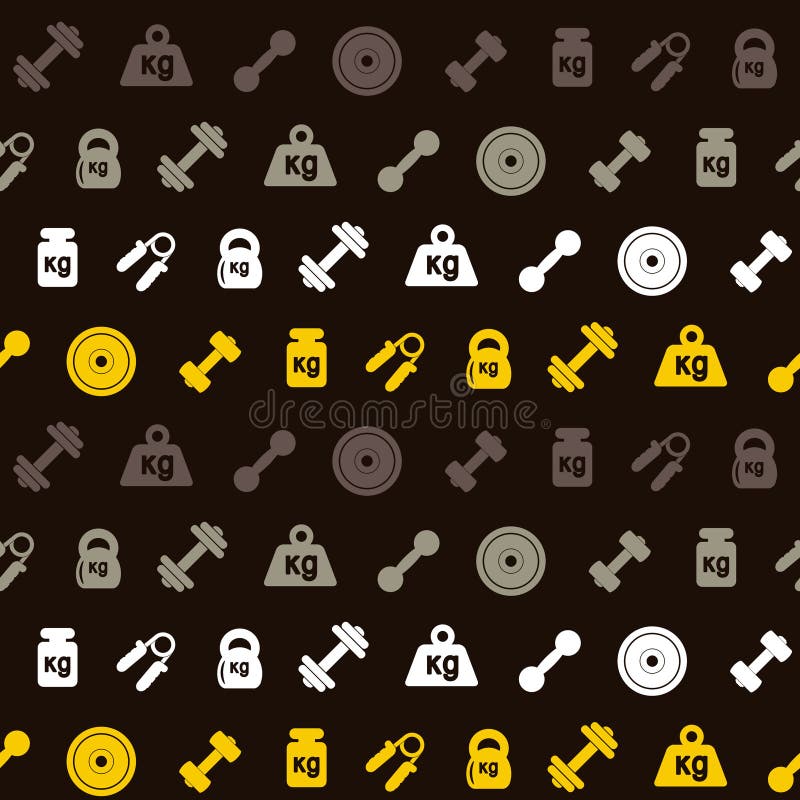 Seamless Background with Weight Stock Vector - Illustration of ...