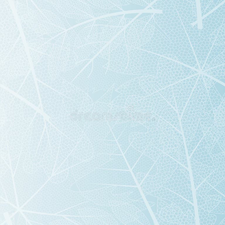 Seamless Background with Winter Skeleton Leaves Stock Vector ...