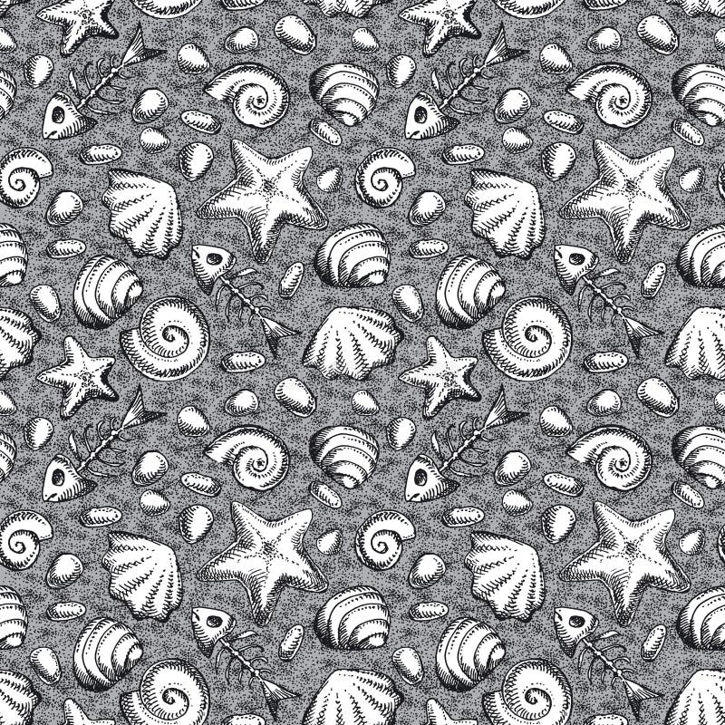 Endless Background. the Bottom of the Ancient Sea. Stock Vector ...