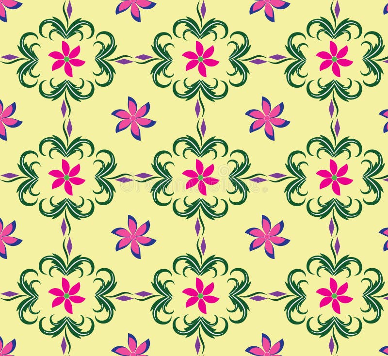 Seamless Backgrounds Pattern Soft Color Flora Stock Illustration ...