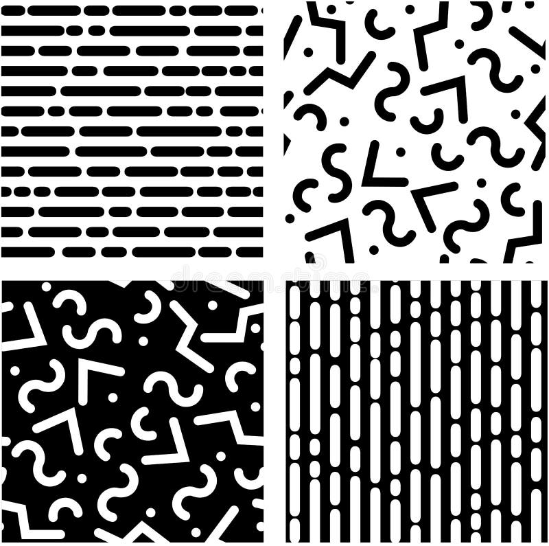 Seamless Backgrounds with Rounded Lines Stock Vector - Illustration of ...