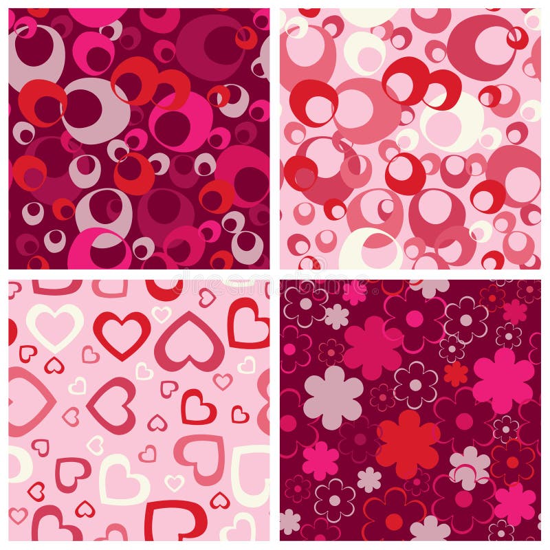 Seamless backgrounds set. stock vector. Illustration of imagery - 20004455