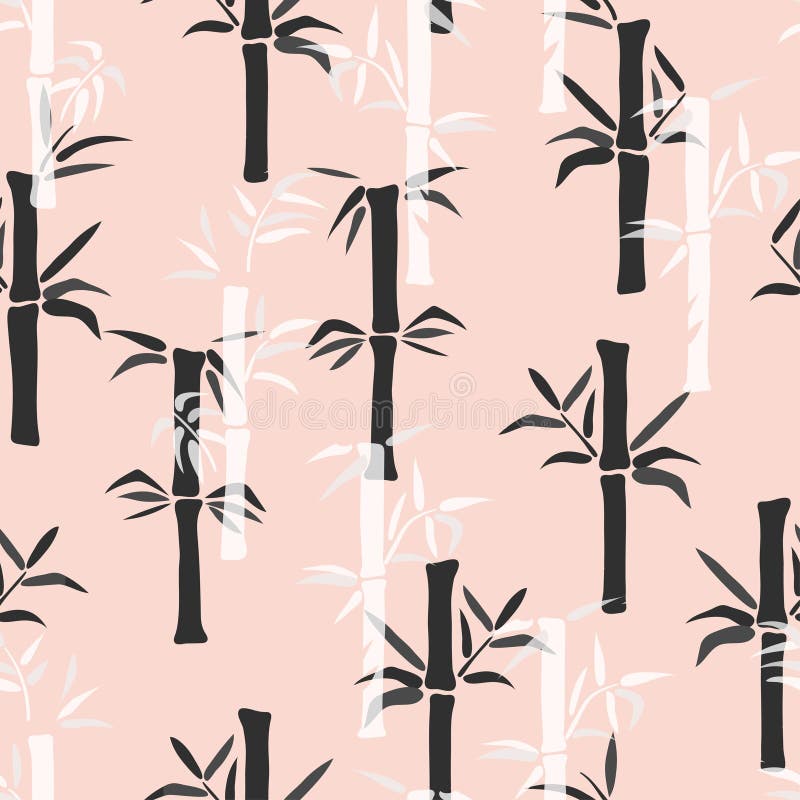 Seamless Bamboo Pattern. Abstract Floral Print with Bamboo Leaves and ...
