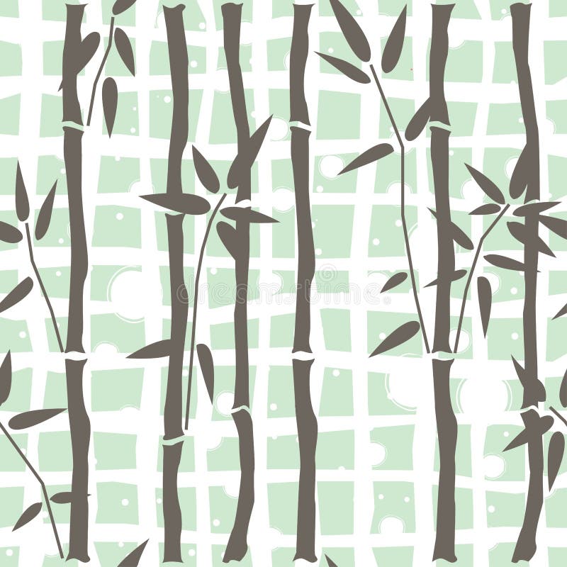 Seamless Bamboo Pattern. Vector Stock Illustration - Illustration of ...