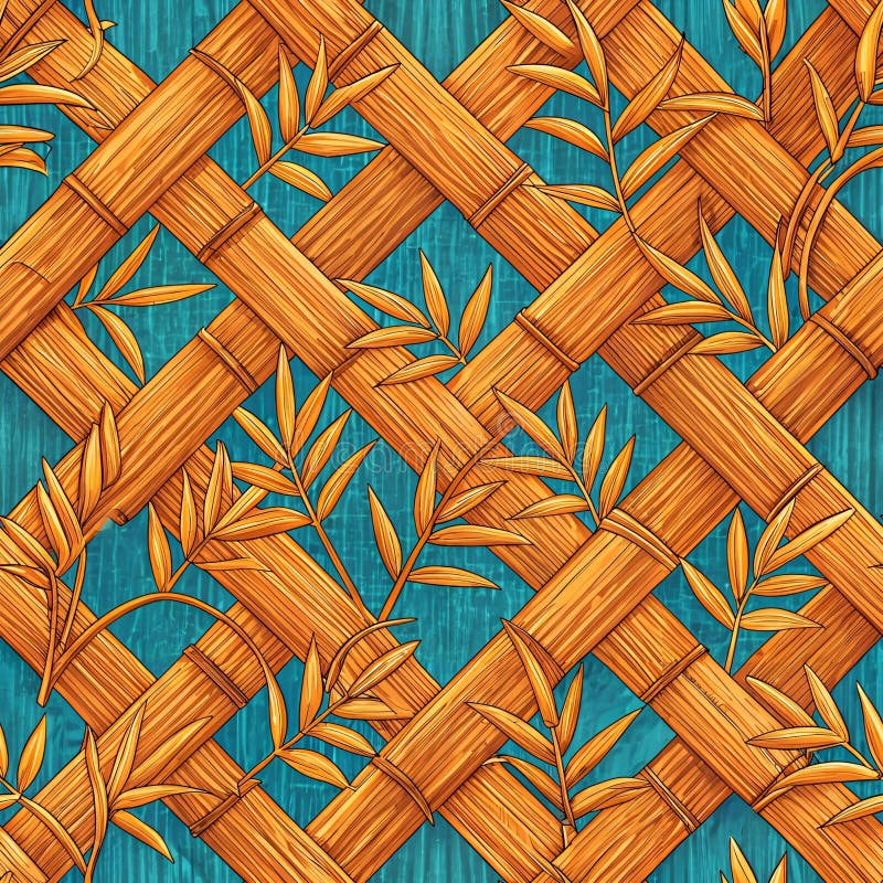 Seamless Bamboo Texture Pattern Stock Image - Image of beige, rustic ...