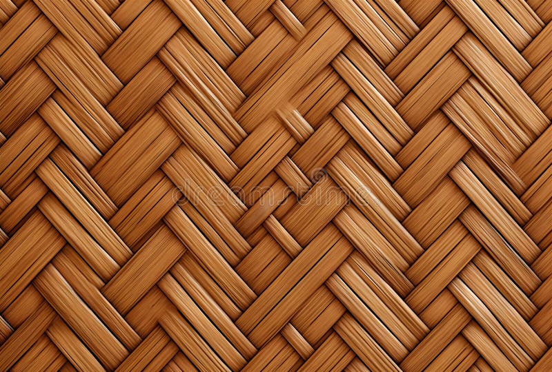 Seamless Bamboo Wicker Texture for Design Stock Illustration ...
