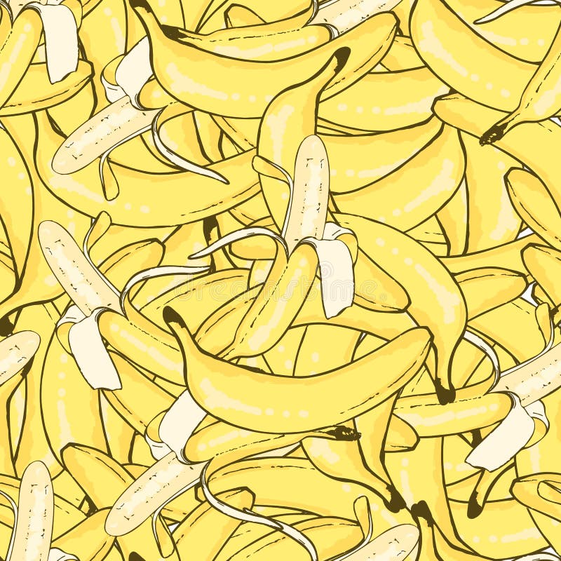 Seamless banana pattern stock vector. Illustration of greeting - 72828374