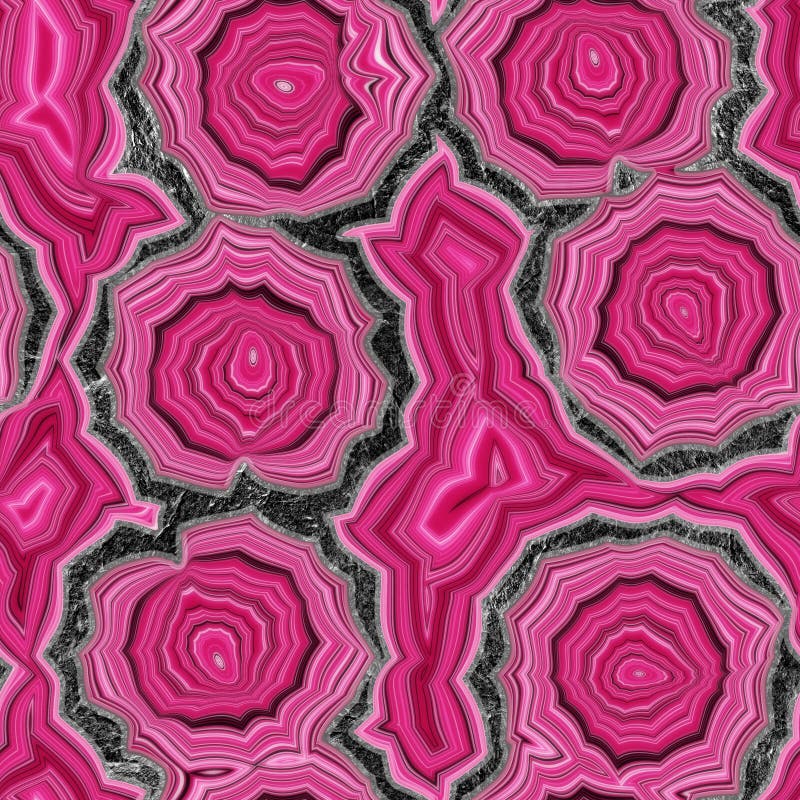 Seamless Banded Agate Geode Marble Rock with Gray Stone Edge Surface ...