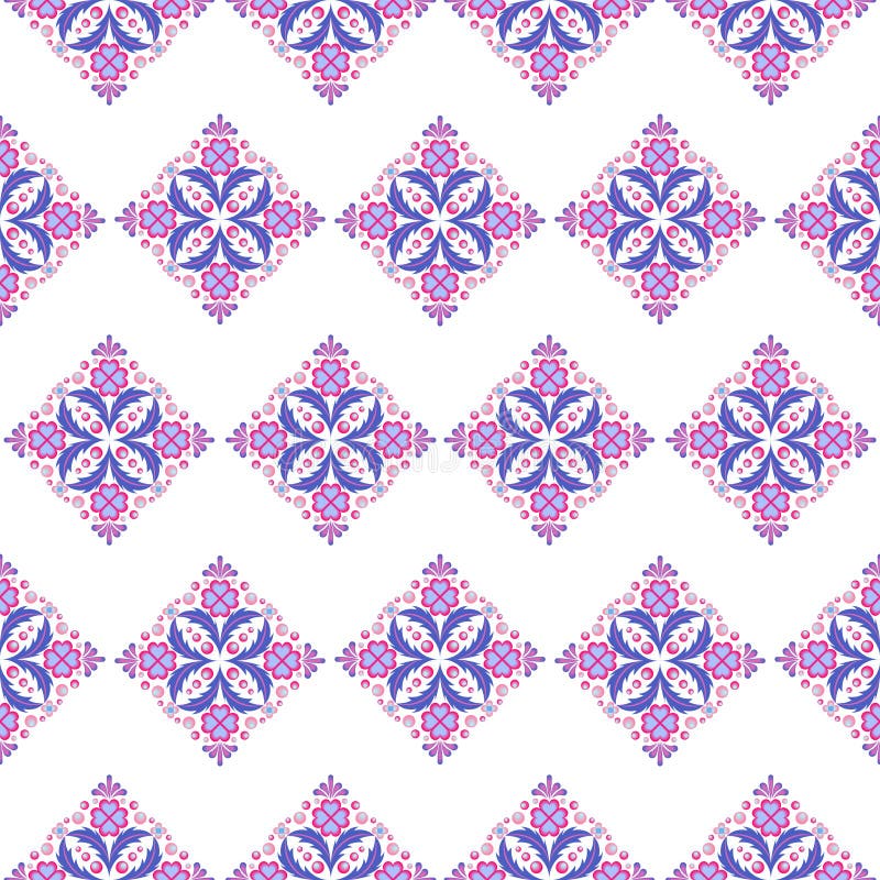 Seamless Baroque Floral Pattern Stock Vector - Illustration of pattern ...