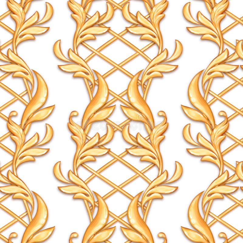 Seamless Baroque Pattern 25 Stock Illustration - Illustration of ...