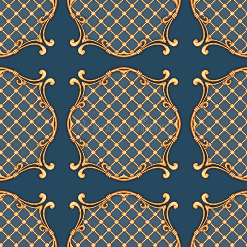 Seamless Baroque Pattern 47 Stock Illustration - Illustration of ...