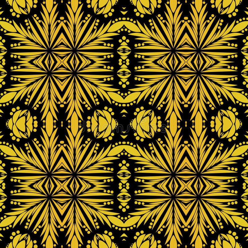 Seamless Batik Ethnic Dayak Borneo Pattern with Colourful Gradient ...