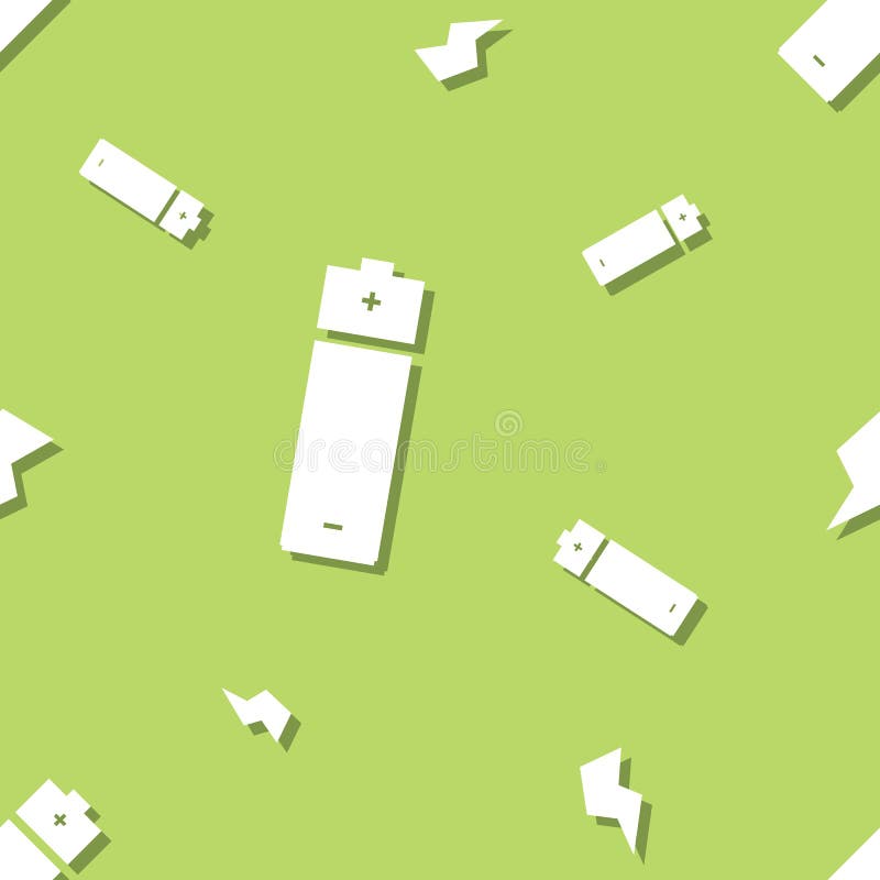 Seamless Battery and Lightning Green Energy Pattern Stock Vector ...