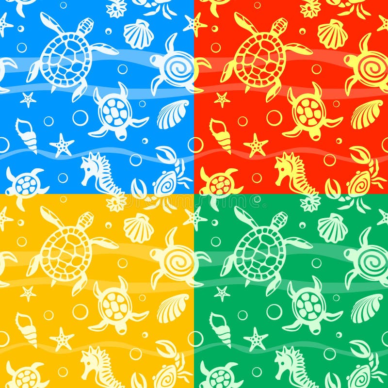Seamless beach pattern stock vector. Illustration of template - 34527227
