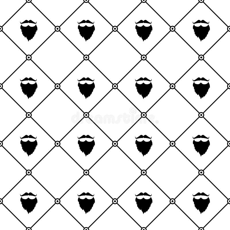 Seamless Beard or Mustache Pattern for Print, Web, Textile, Fabric ...