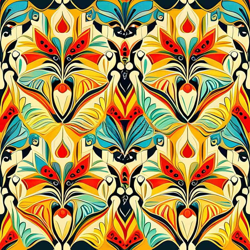 Seamless, Beautiful Design of Delicate Patterns in Multiple Colours ...