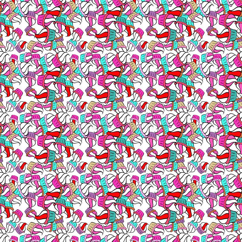 Seamless Beautiful Fabric Pattern Stock Illustration - Illustration of ...