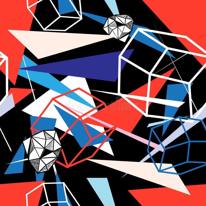 Seamless Beautiful Geometric Pattern Stock Illustration - Illustration ...