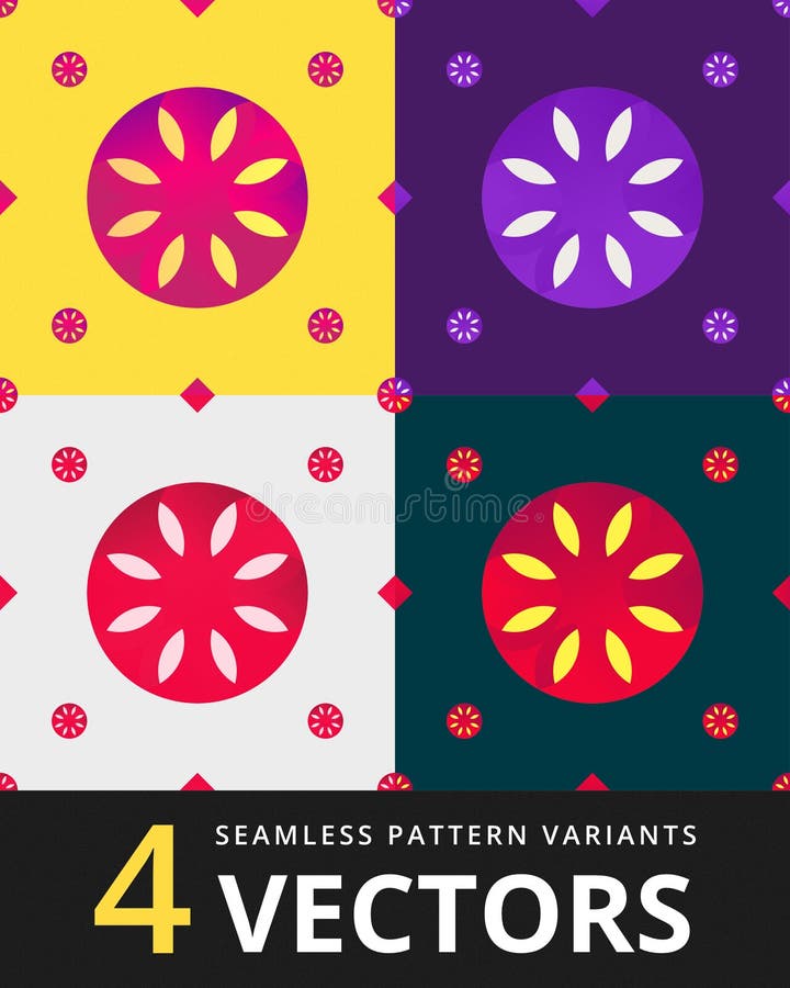 Seamless Beautiful Geometry Pattern with Gradient Colours Stock Vector ...