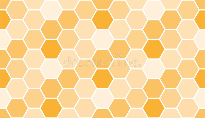 Bee Honeycomb Seamless Pattern, Art Honey Texture Stock Illustration ...