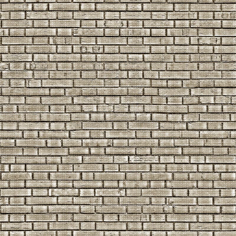Seamless Beige Brick Wall Forming a Textured Background Stock Illustration - Illustration of ...