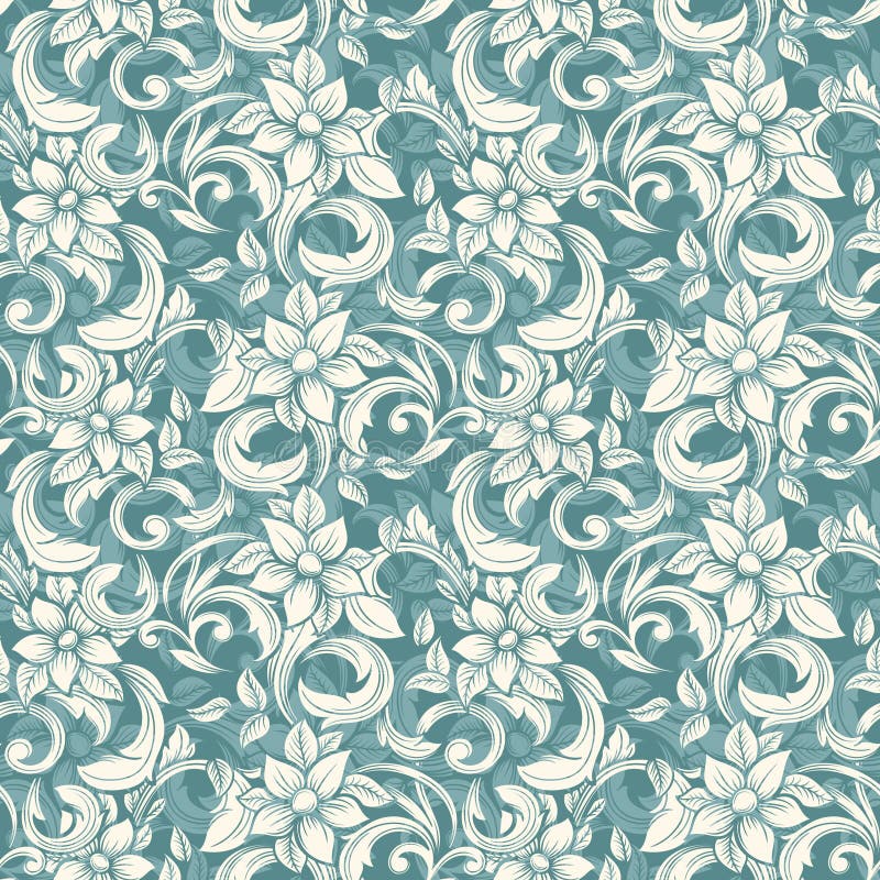 Beige Floral Seamless Pattern - Vector Stock Vector - Illustration of ...