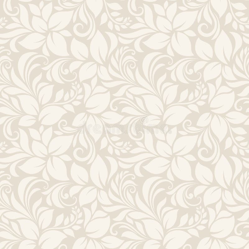 Seamless Beige Floral Pattern. Vector Illustration. Stock Vector ...