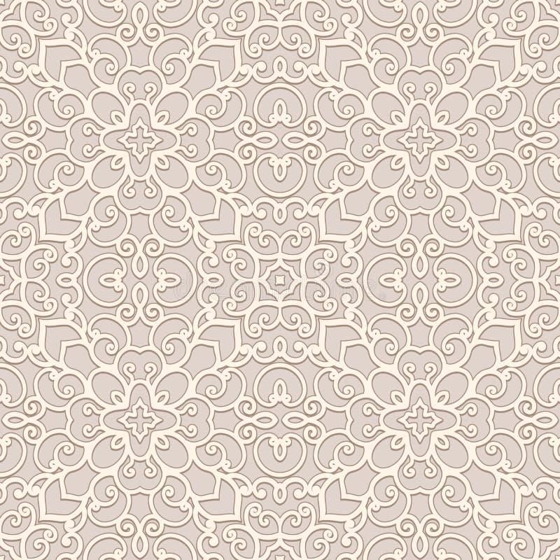 Seamless beige pattern stock vector. Illustration of lacy - 36020704