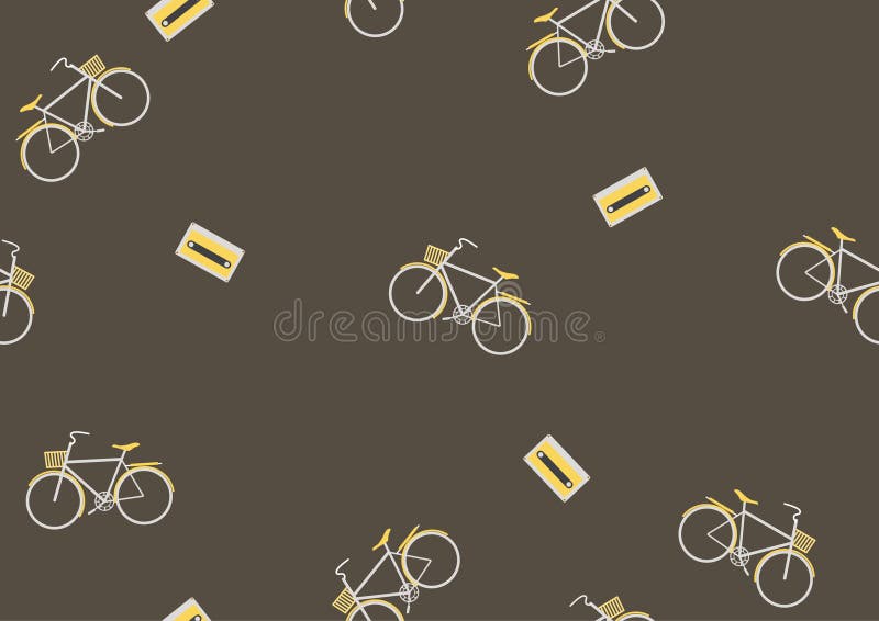 Seamless Bicycle Pattern,Retro,Vector Illustration Stock Illustration ...