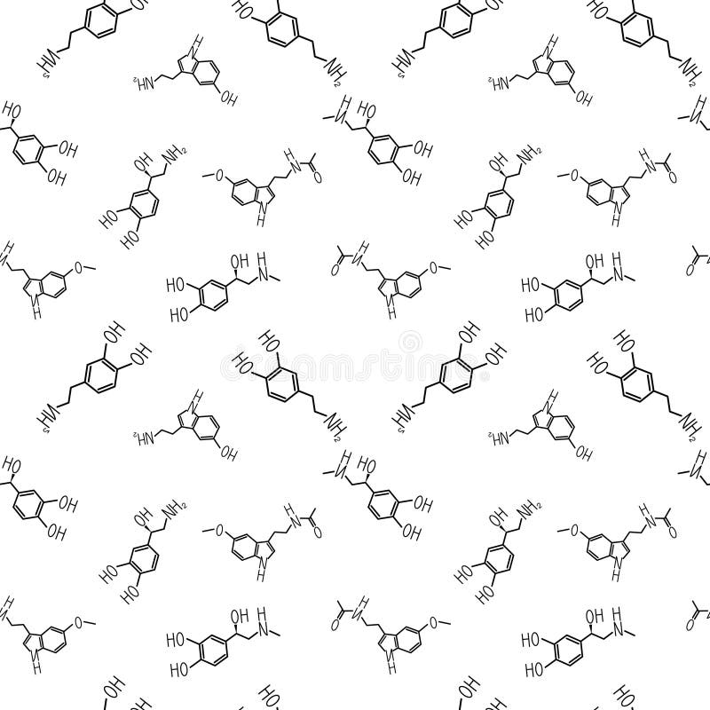 Seamless Biochemistry Pattern Stock Vector - Illustration of decor ...