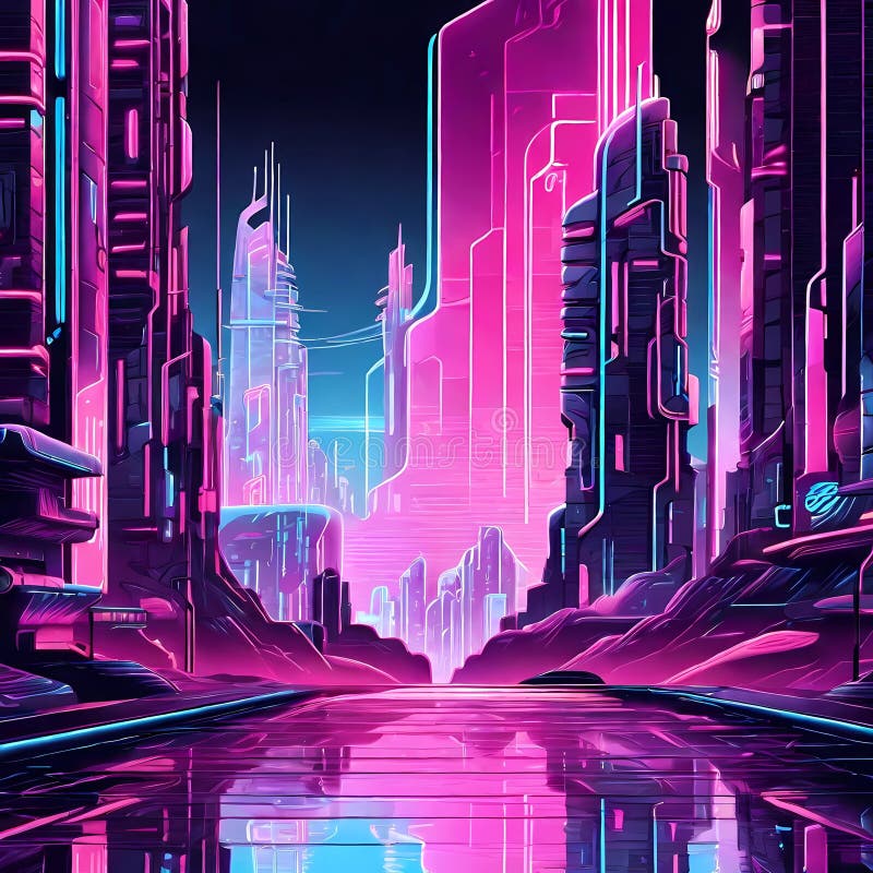 Futuristic Cosmic & Sci-Fi Patterns Stock Illustration - Illustration ...