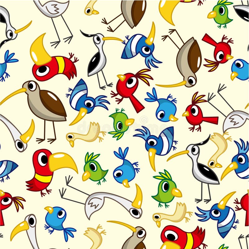Seamless bird pattern stock vector. Illustration of animal - 18989373