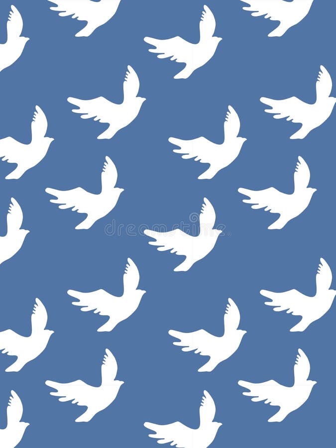 Seamless bird pattern stock vector. Illustration of peace - 60292375