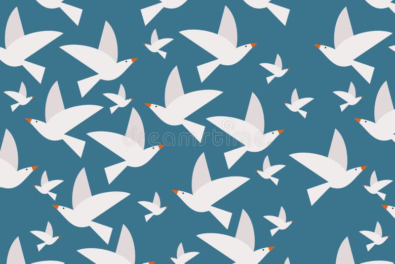 Seamless bird pattern stock vector. Illustration of color - 17635022