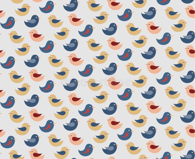 Seamless Bird Pattern. Vector Illustration Stock Illustration ...