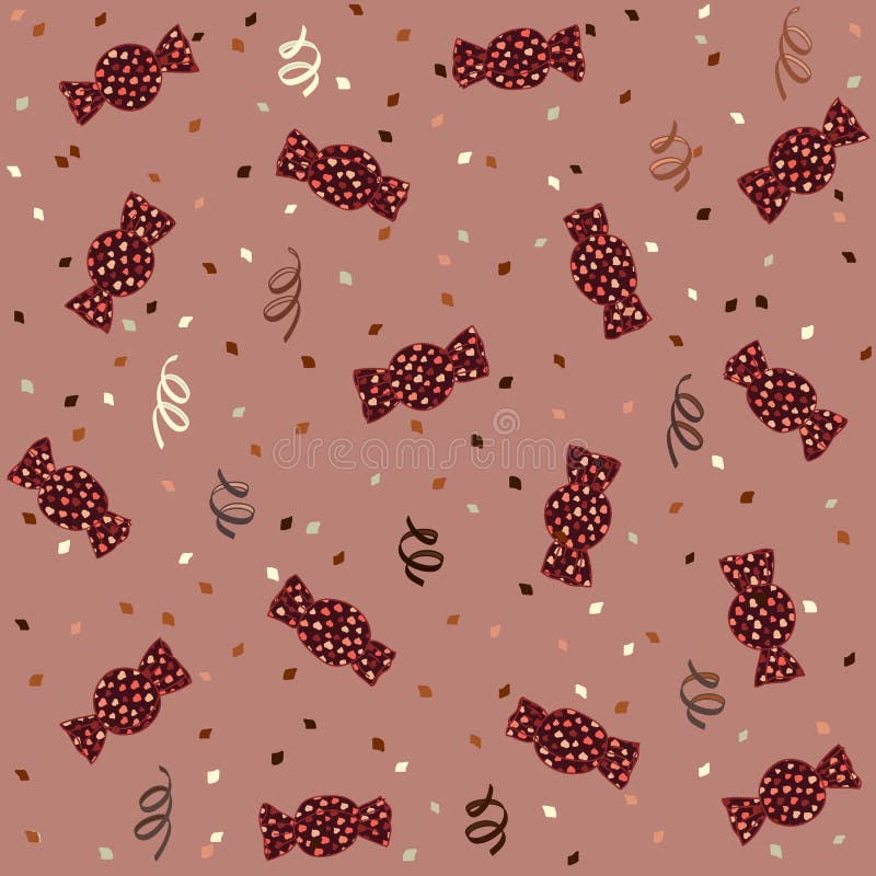 Seamless Birthday Pattern with Sweet Candies. Stock Vector ...
