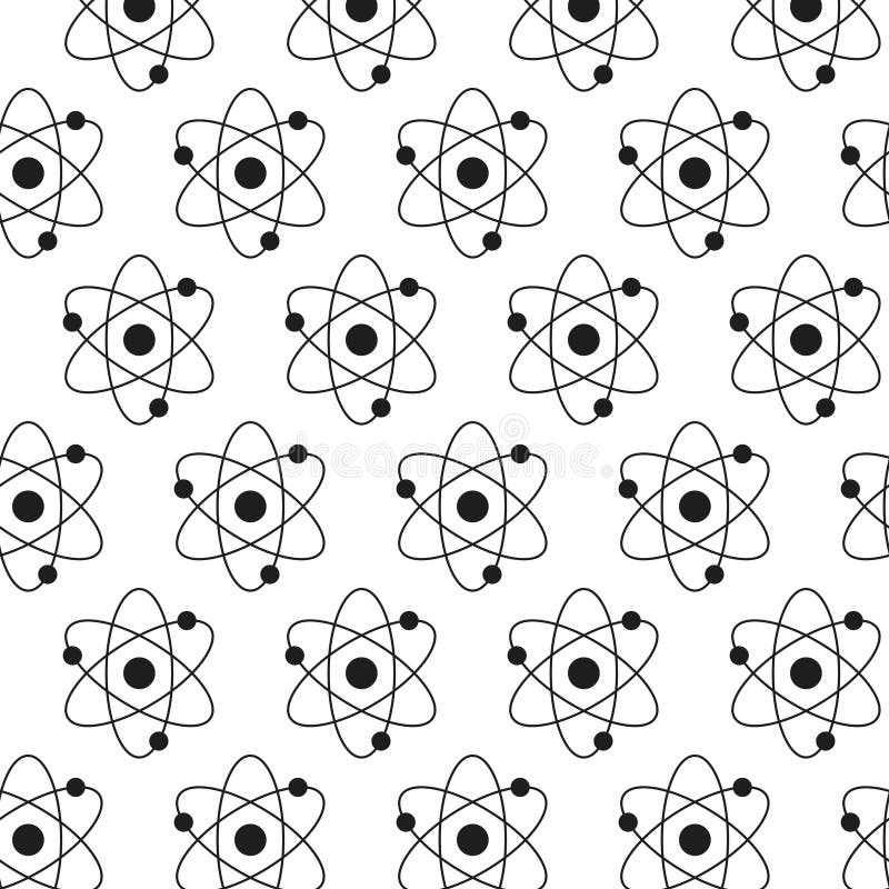 Black Atom Icon. Vector Illustration Stock Illustration - Illustration ...