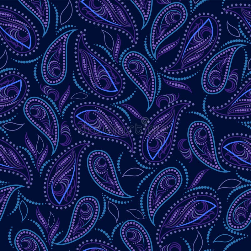 Seamless Black and Blue Ethnic Pattern . Vector Background. Stock ...