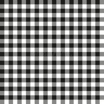 Seamless Black Checkered Fabric Pattern Background Texture Stock ...