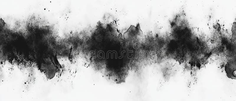 Seamless Black Ink Sponge Pattern on Textured Porous White Background ...